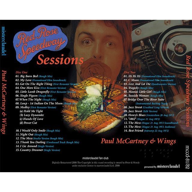 PAUL McCARTNEY / RED ROSE SPEEDWAY SESSIONS 【2CD】 - BOARDWALK