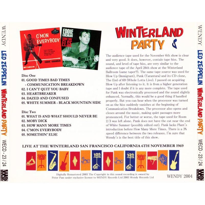 LED ZEPPELIN / WINTERLAND PARTY 【2CD】 - BOARDWALK