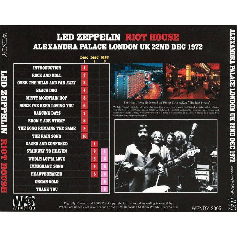LED ZEPPELIN / RIOT HOUSE 【3CD】 - BOARDWALK