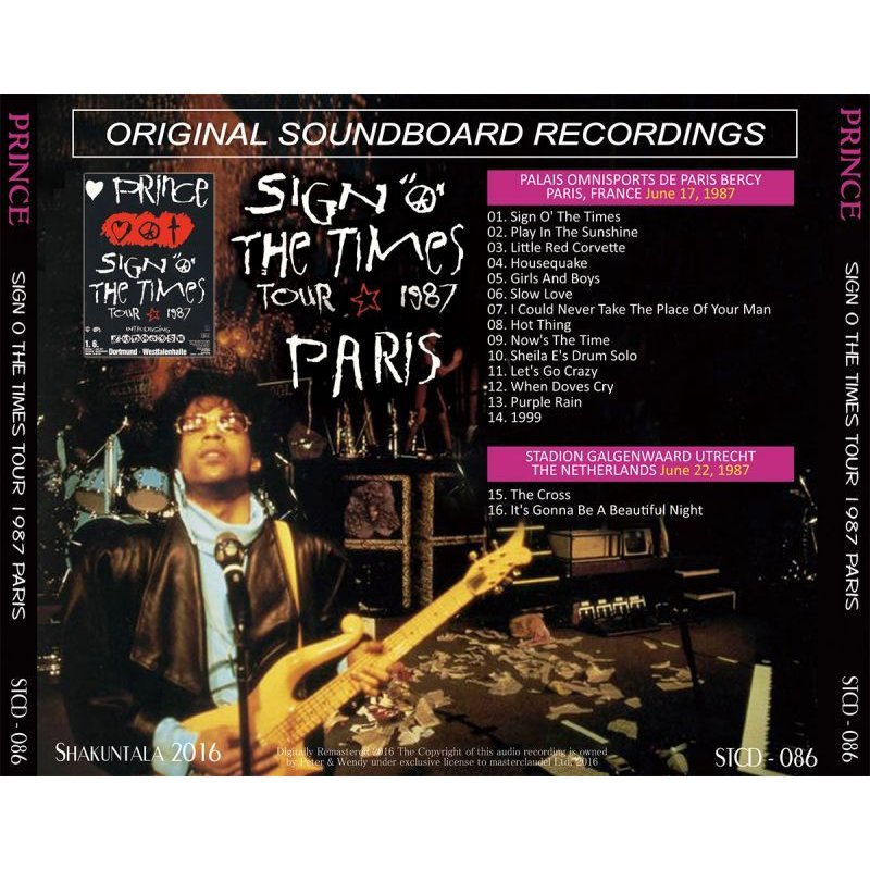 PRINCE / SIGN OF THE TIMES 1987 PARIS 【1CD】 - BOARDWALK